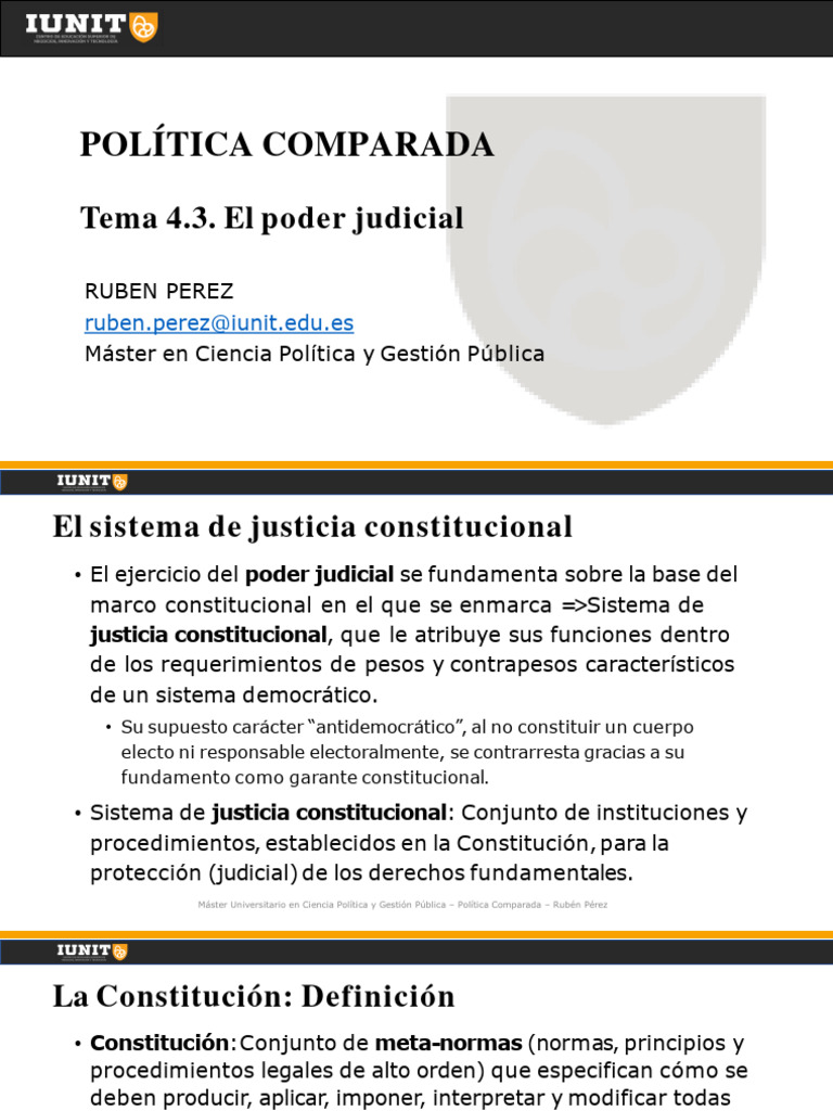Tema 4.3 - Poder Judicial | PDF | Constitución | Juez