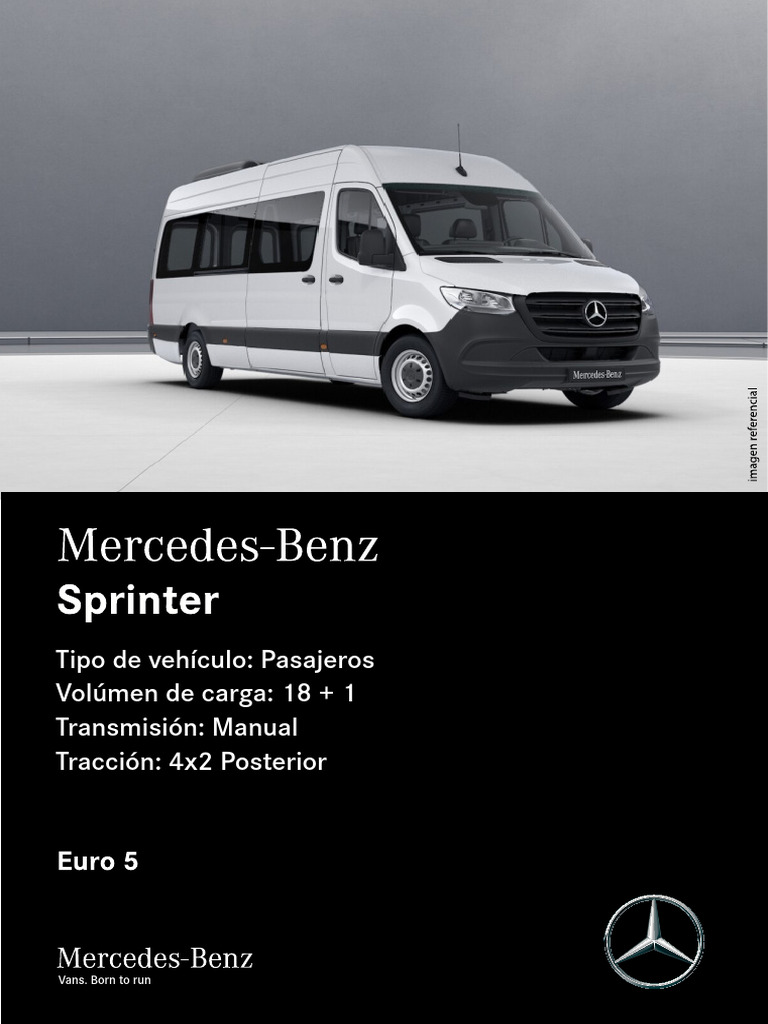 Ficha Tecnica Del Sprinter Mercedes | PDF | Turbocompresor | Inyección de combustible