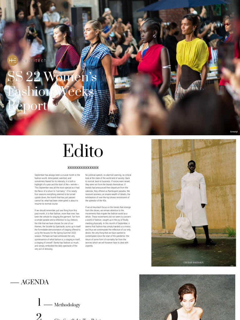 Ss22 Fashion Week Report | PDF | Fashion | Clothing