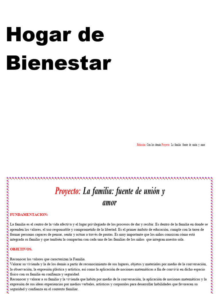 Planeación Mayo La Familia | PDF | Amor | Valores
