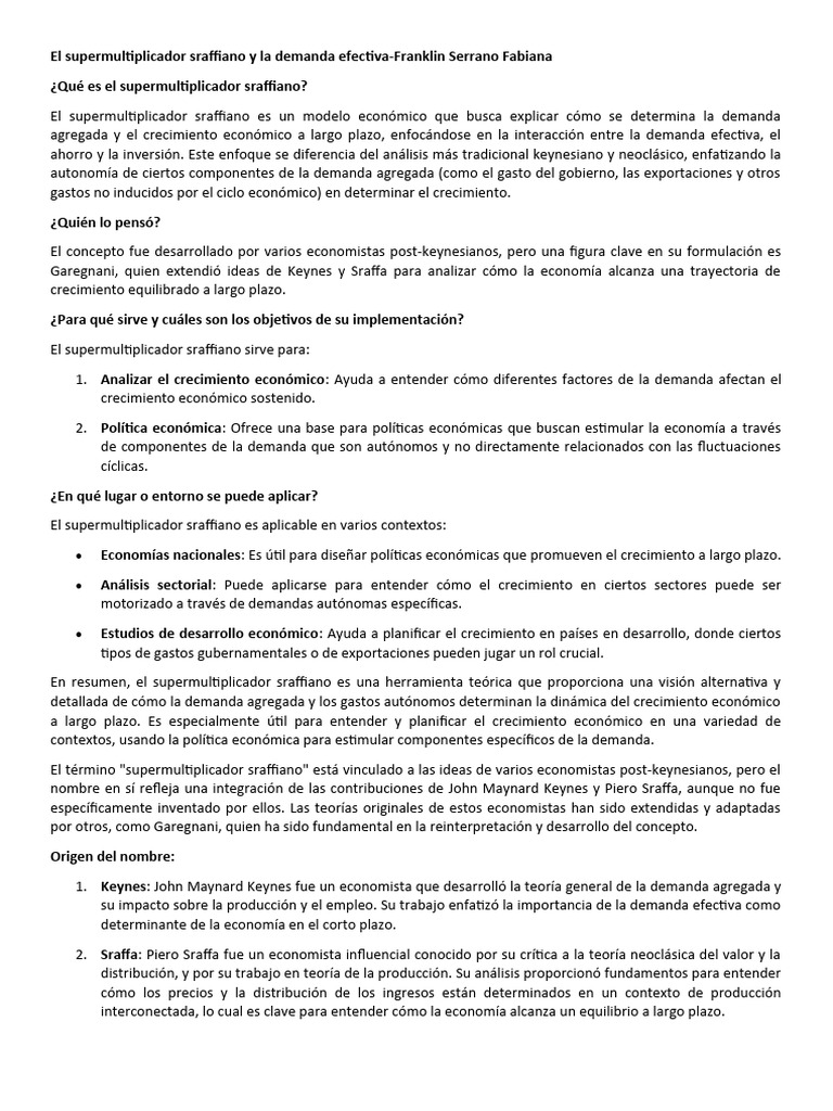 El supermultiplicador sraffiano y la demanda efectiva-Fabiana ...