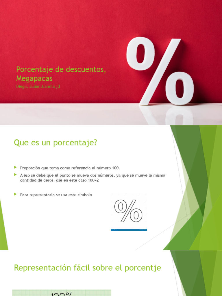 Porcentaje de Descuentos, Megapacas | PDF | Métodos y materiales de ...