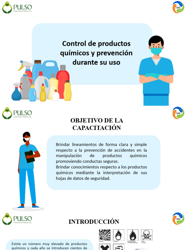 Capacitacion Control de Productos Quimicos y Prevencion Durante Su Uso ...