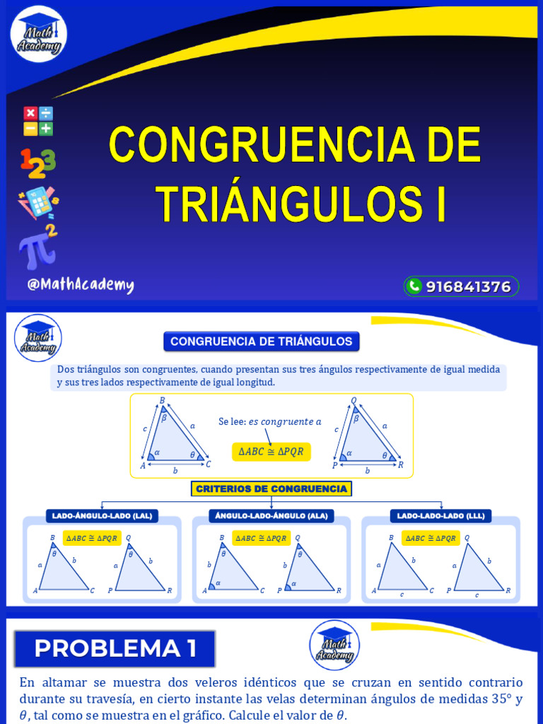 12-04-2024-CONGRUENCIA-DE-TRIANGULOS-I-N23-1 | Descargar gratis PDF | Geometría euclidiana ...