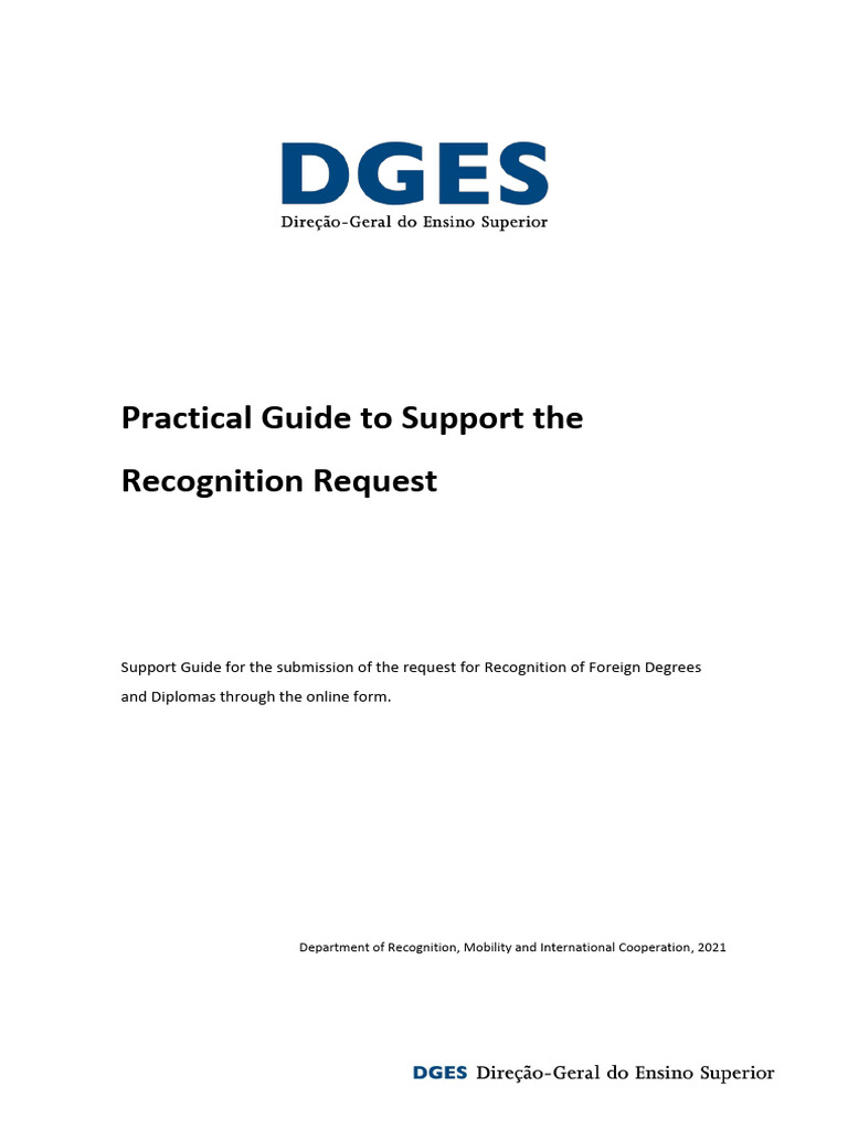 Practical Guide To Support The Recognition Request | PDF | Academic Degree | Decree