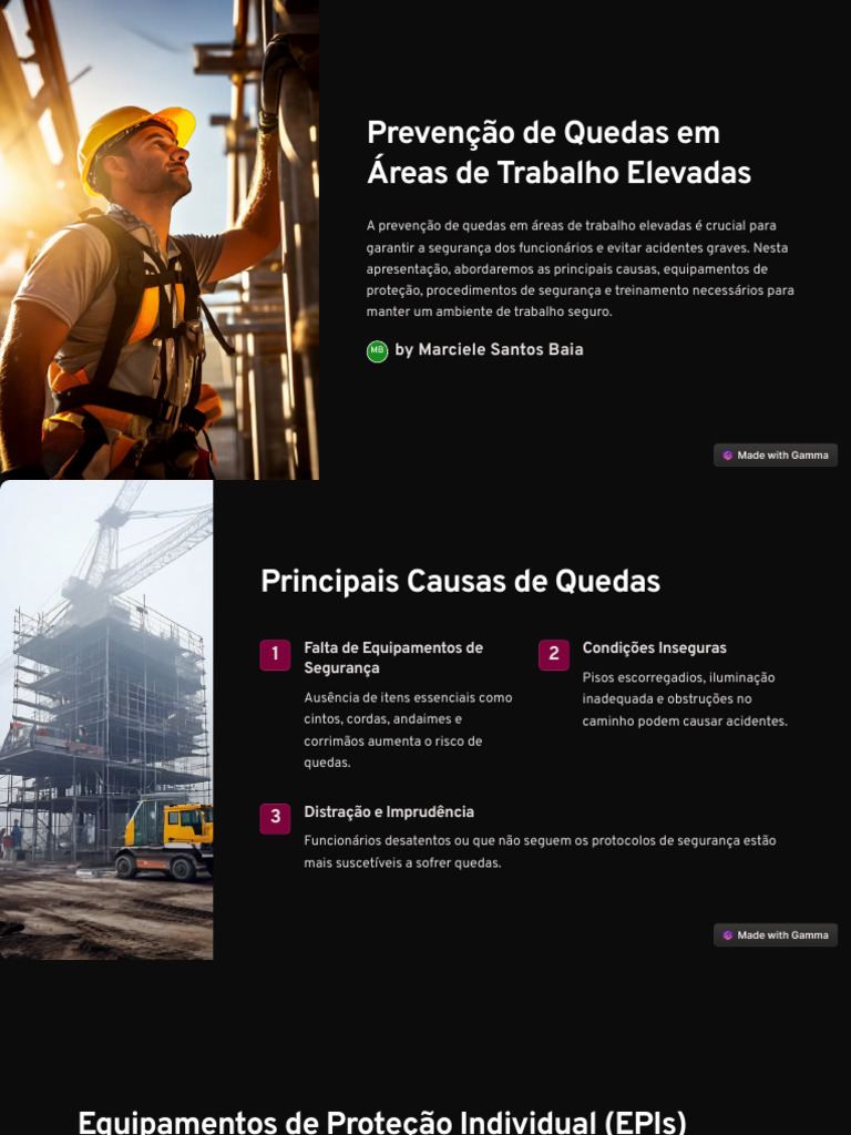 Prevenção de Quedas em Trabalhos Altos | PDF
