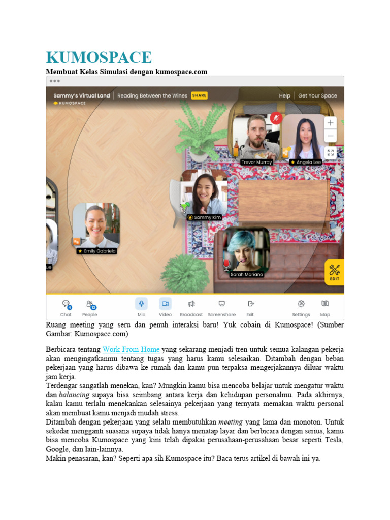 Kelas Virtual Seru di Kumospace | PDF