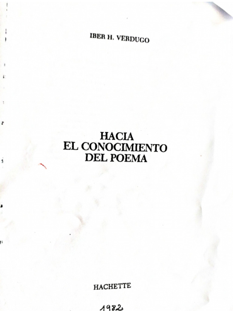 Verdugo_Hacia el conocimiento del poema_ | PDF Verdugo_Hacia el conocimiento del poema_ | PDF