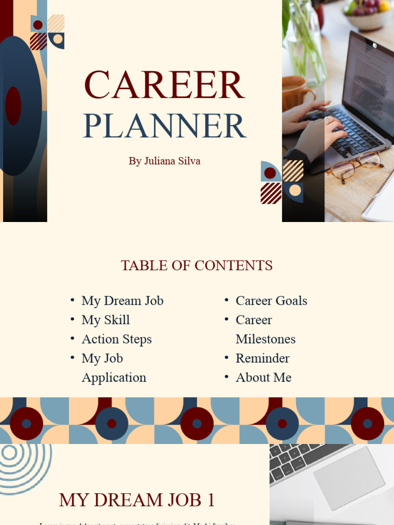 Red and Blue Modern Geometric Bauhaus Career Planner Presentation | PDF