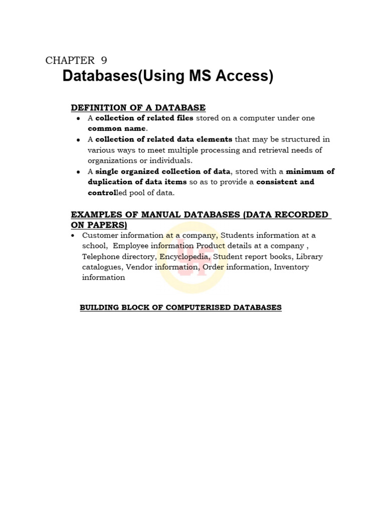 Database Notes Pdf Databases Microsoft Sql Server