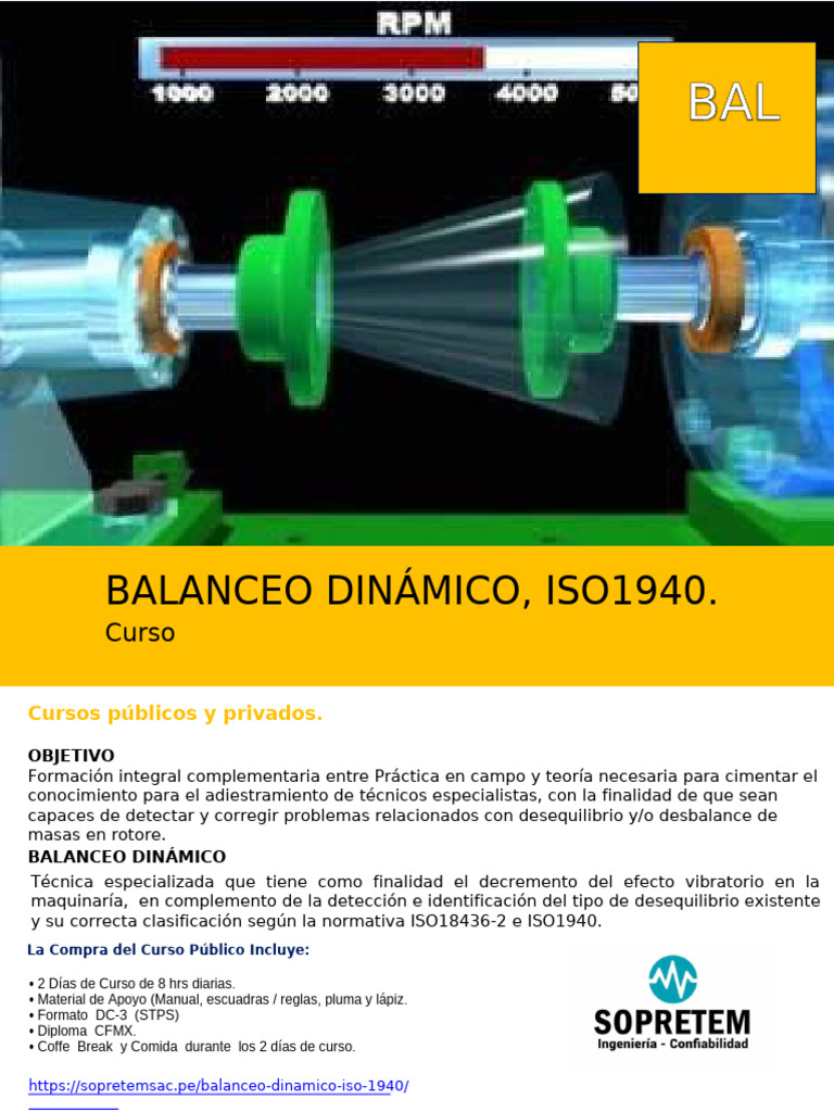 Curso de Balanceo Dinámico ISO1940 | PDF