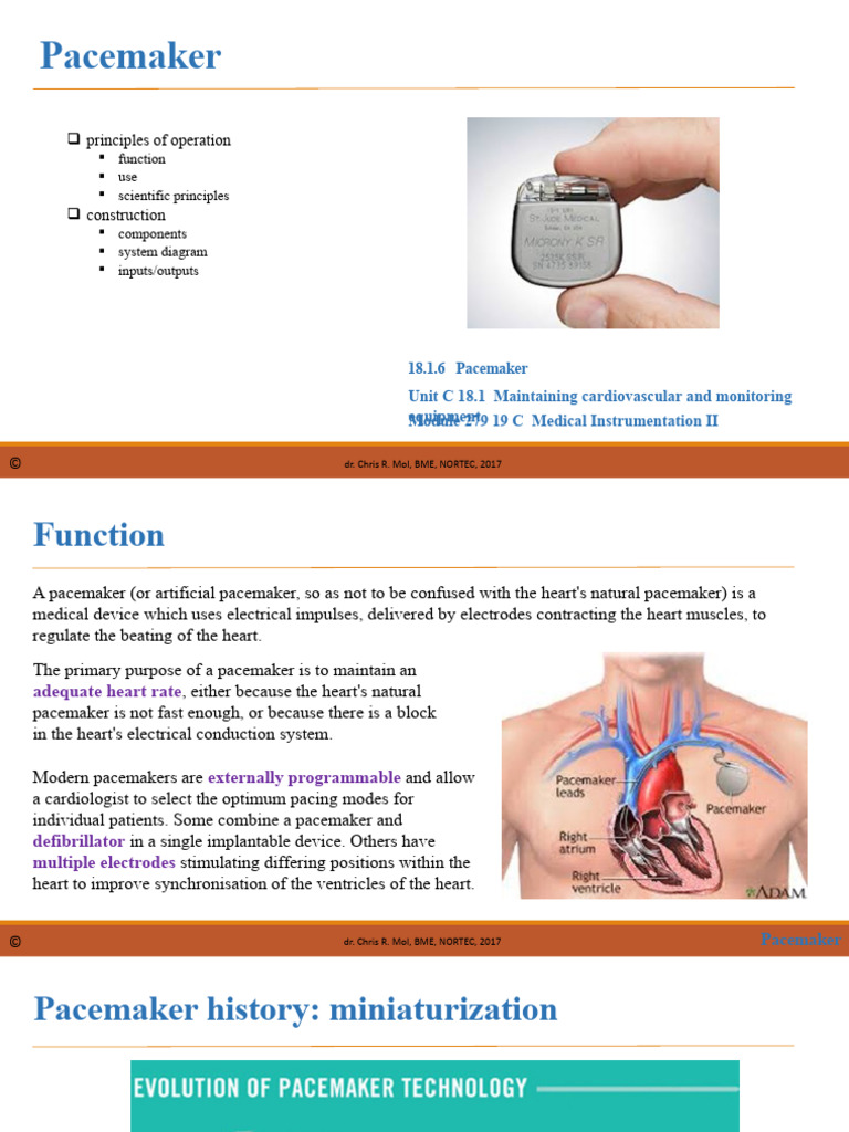 CM Pacemaker PP | PDF | Artificial Cardiac Pacemaker | Electricity