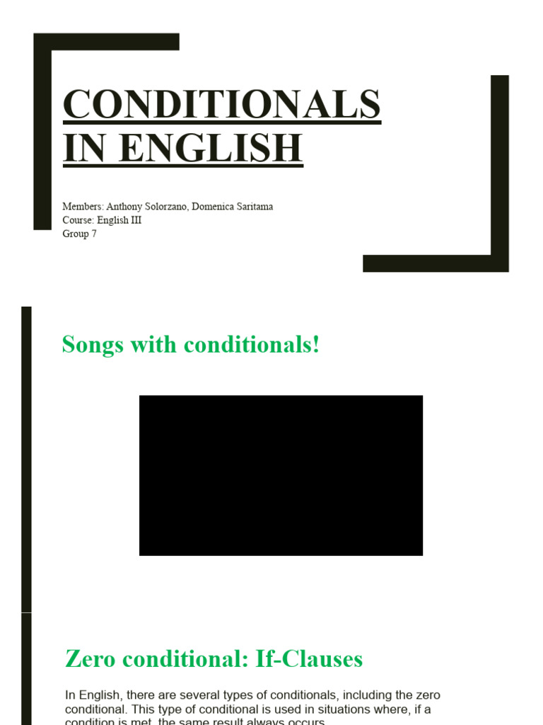 Conditionals in English | PDF | Semantics | Syntax