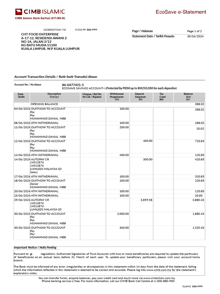 Cimbbankjuun24pdf Original | PDF | Banks | Service Industries