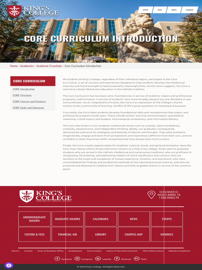 Core Curriculum at King's College London | PDF | Curriculum | Cognition
