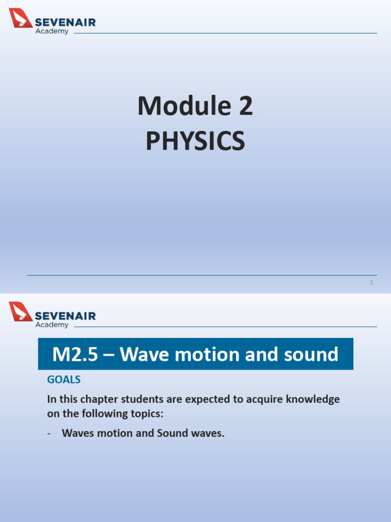 2.5 - Wave Motion and Sound (EN) | PDF | Waves | Sound
