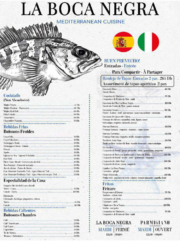 Menu Bocanegra - 2 1 | PDF