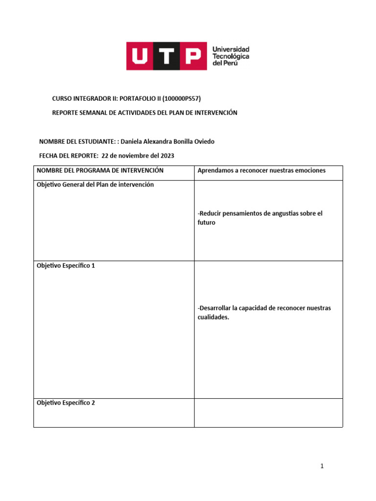 S10.s1 - Material complementario Reporte semanal de actividades (4) | Descargar gratis PDF | Las ...