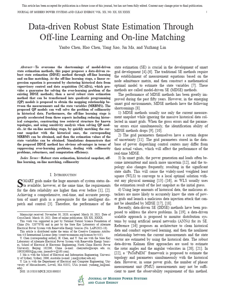 Data-Driven Robust State Estimation | PDF | Matrix (Mathematics) | Vector Space