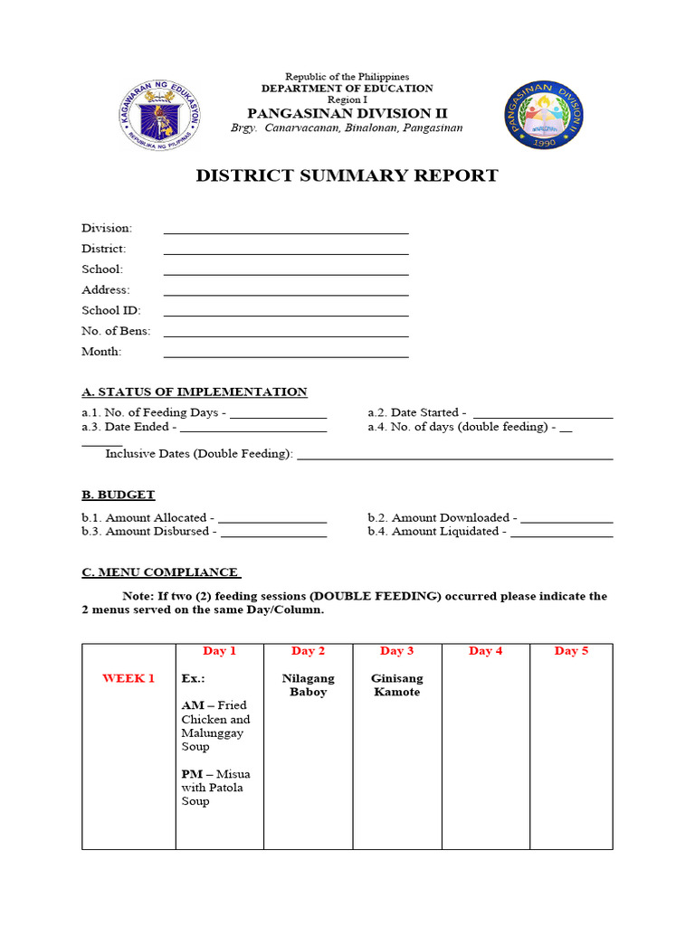 District Summary Report | PDF