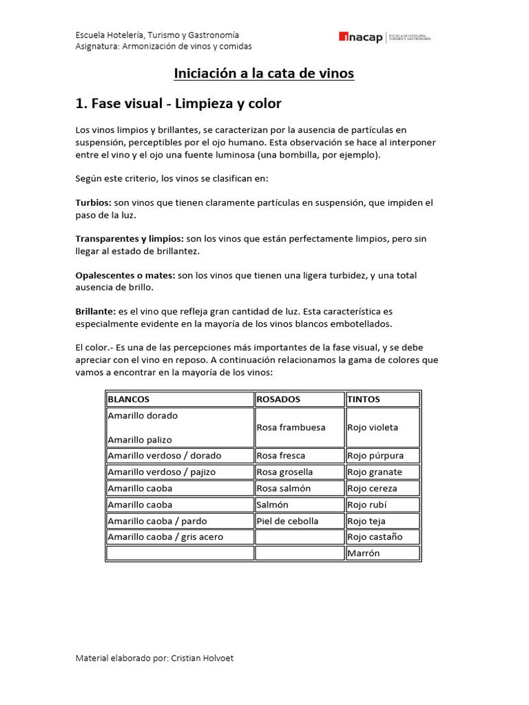 Iniciación A La Cata de Vinos | PDF | Vino | Color