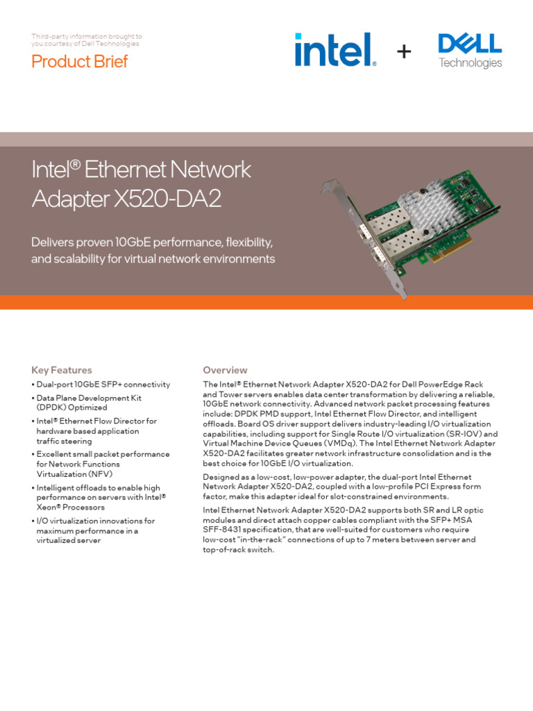 Dell Spring Fountain X520!7!1 | PDF | Network Interface Controller ...