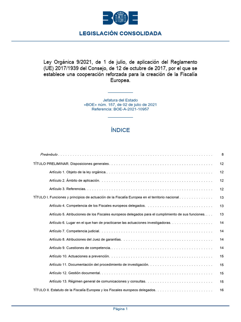 BOE A 2021 10957 Consolidado | PDF | Fiscal | Ley procesal