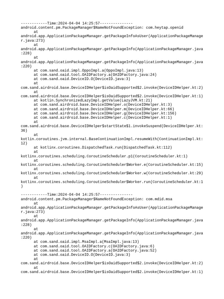 Exception 20240404 | PDF | Computers