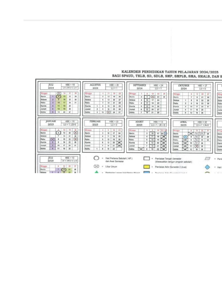 Kalender Pendidikan 2425 | PDF