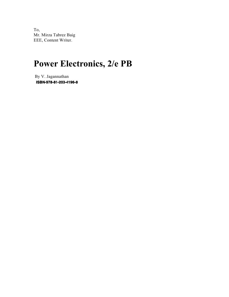 Power Electronics Book Summary | PDF