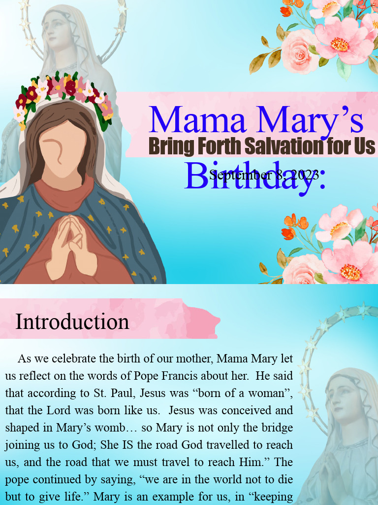 Mama Mary's Birthday | PDF | Mary, Mother Of Jesus | Rosary