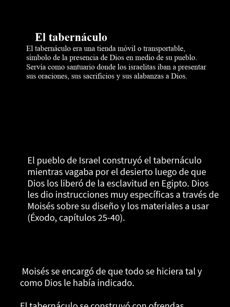 El Tabernáculo: Símbolos y Significado | PDF | Tabernáculo | Libro del ...
