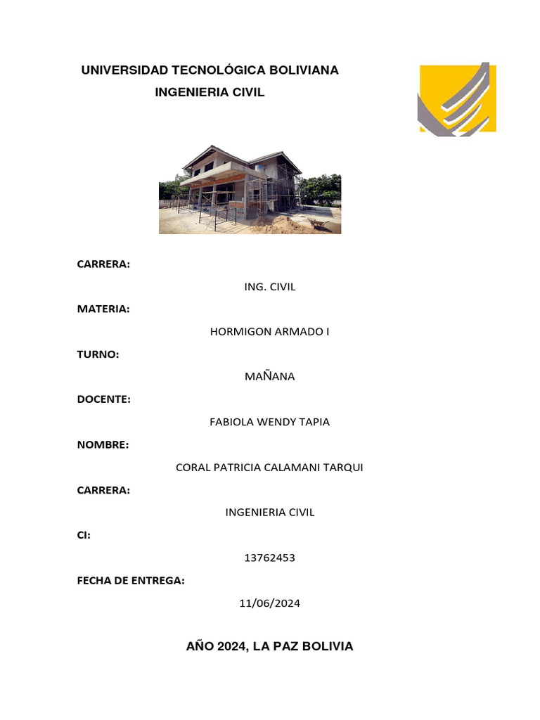 Informe Hormigon | PDF | Hormigón | Columna