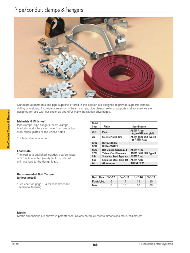 pipe-conduit-clamps-and-accessories-catalog | PDF | Pipe (Fluid ...
