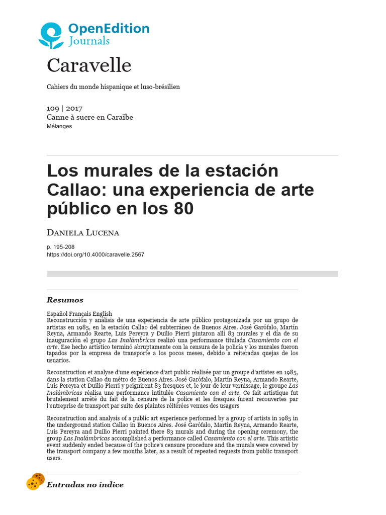 Los Murales de La Estación Callao_ Una Experiencia de Arte Público en Los 80 | PDF | Pinturas ...