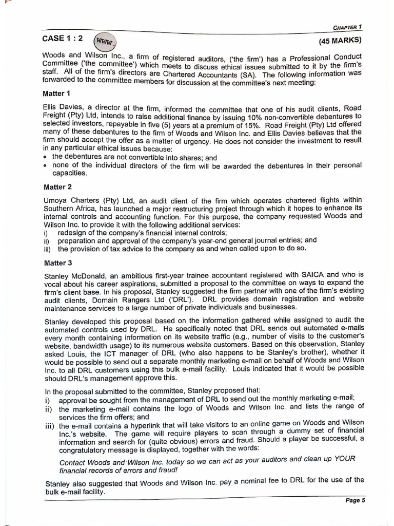 Week 18 Adv Auditing Tut Questions (Amended) | PDF Week 18 Adv Auditing Tut Questions (Amended) | PDF