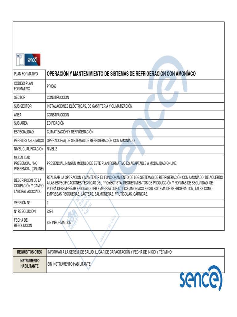 Operaci N y Mantenimiento de Sistemas de Refrigeraci N Con Amon Aco ...