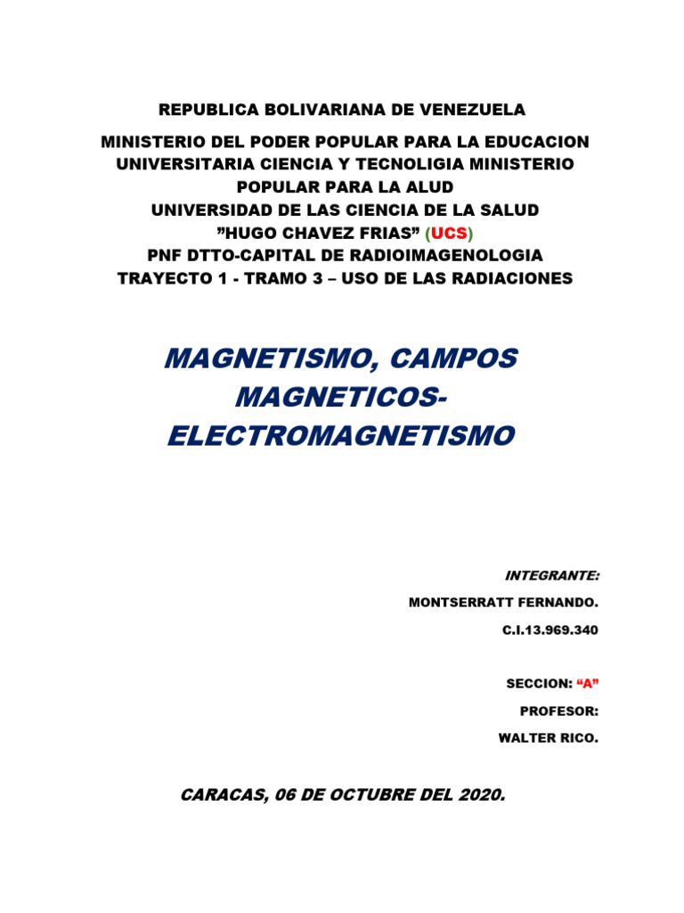 Magnetismo, Campos Magneticos, Electromagnetismo. | PDF | Magnetismo | Imán