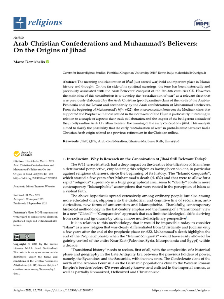 Arab Christian Confederations and Muhammads Belie | PDF | Muhammad | Arabs