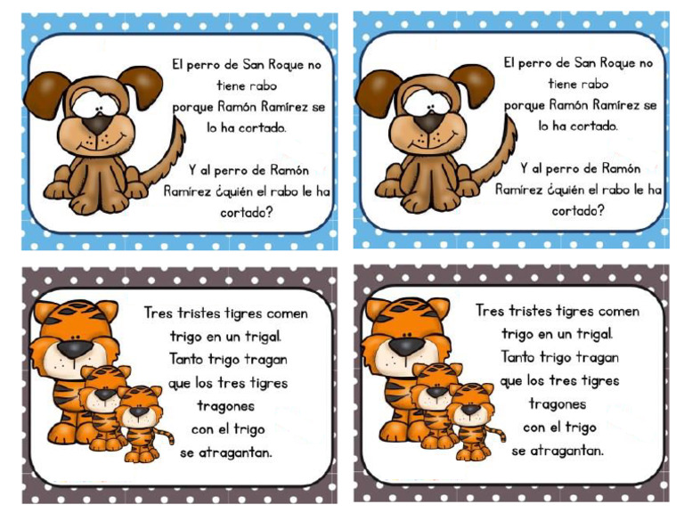 Sesión 05 - Lectura Trabalenguas | PDF