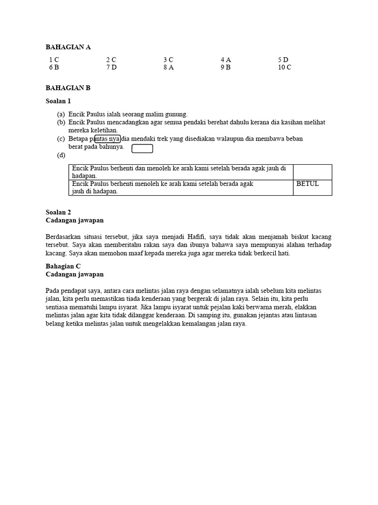 Skema PPT Bm2 THN 5 | PDF