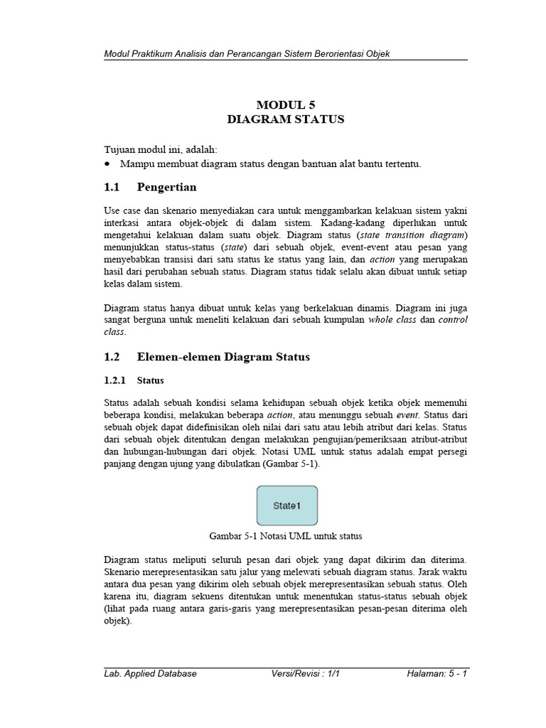 Modul 5 Diagram Status | PDF | Komputer