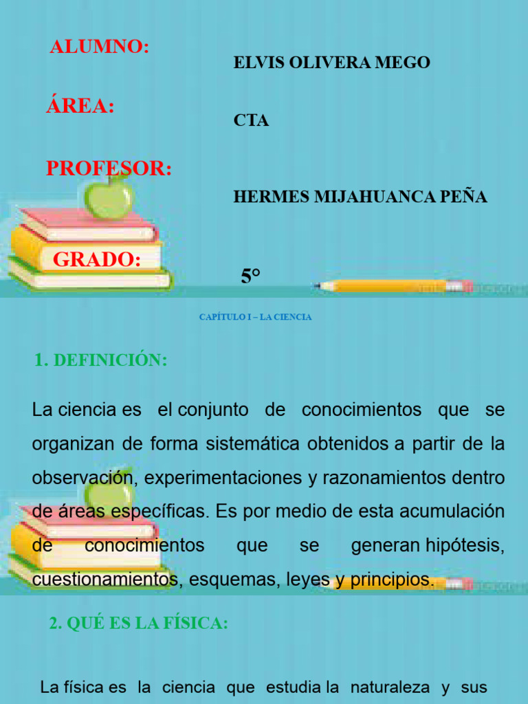 Trabajo Cta 5° Elvis | PDF | Física | Fuerza