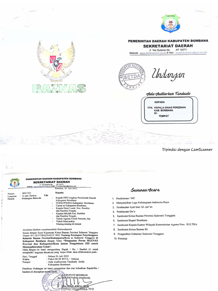 Undangan Rakorda | PDF