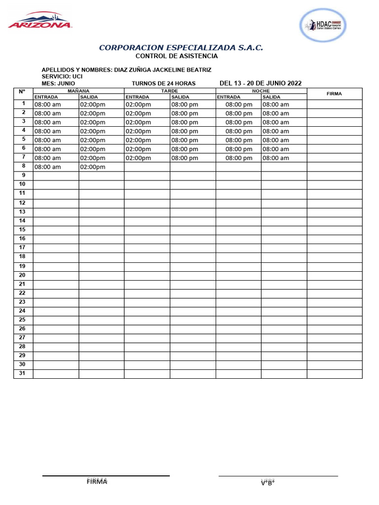 UCI Shift Schedule June 2022 | PDF