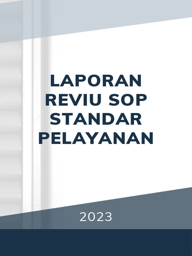 1.c.2. Laporan Reviu SOP Standar Pelayanan 2023 | PDF