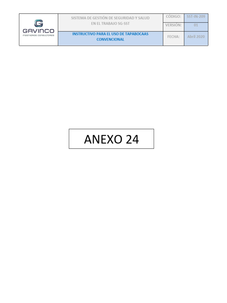 Anx 24 Instructivo Uso de Tapabocas | PDF