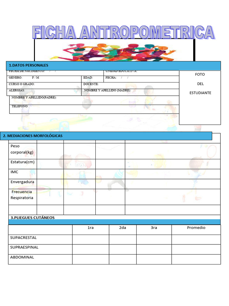 -ficha-antropometrica y capacidades básicas Geanella Palma | PDF