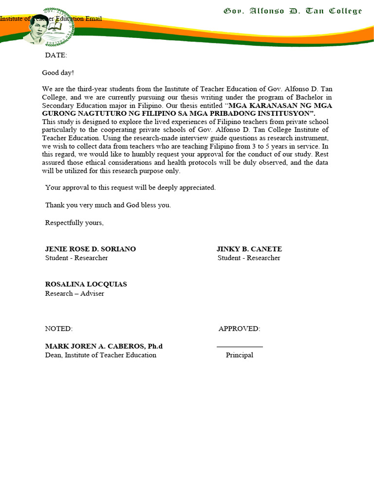 Print Letter To Conduct | PDF