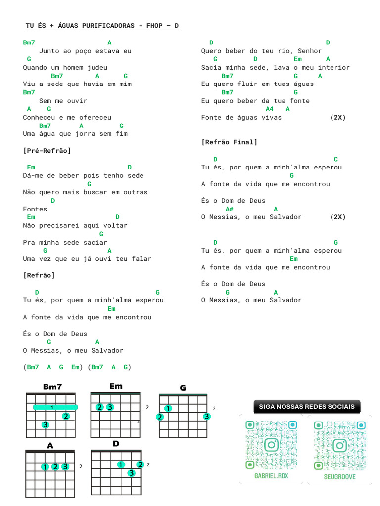 Cifras de "Tu És" - FHOP | PDF